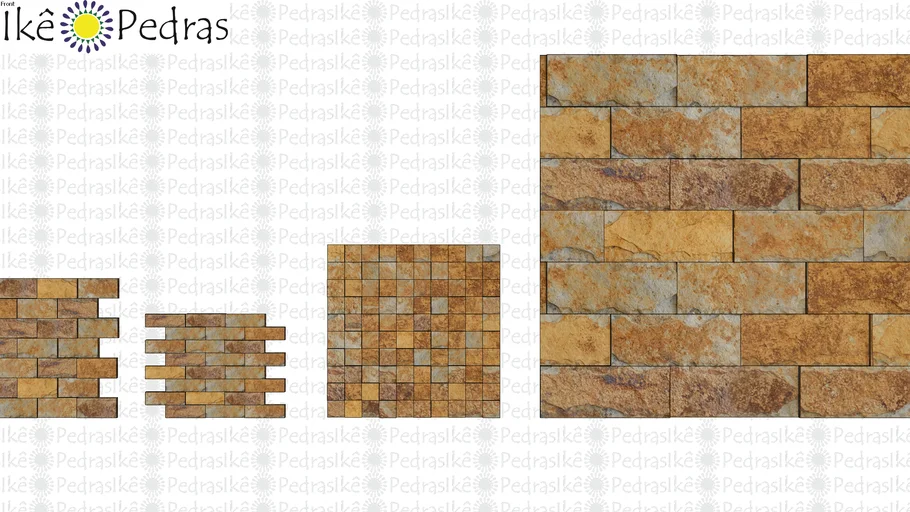 Pedra Natural IKÊ PEDRAS - Rosa Campestre Variações | 3D Warehouse