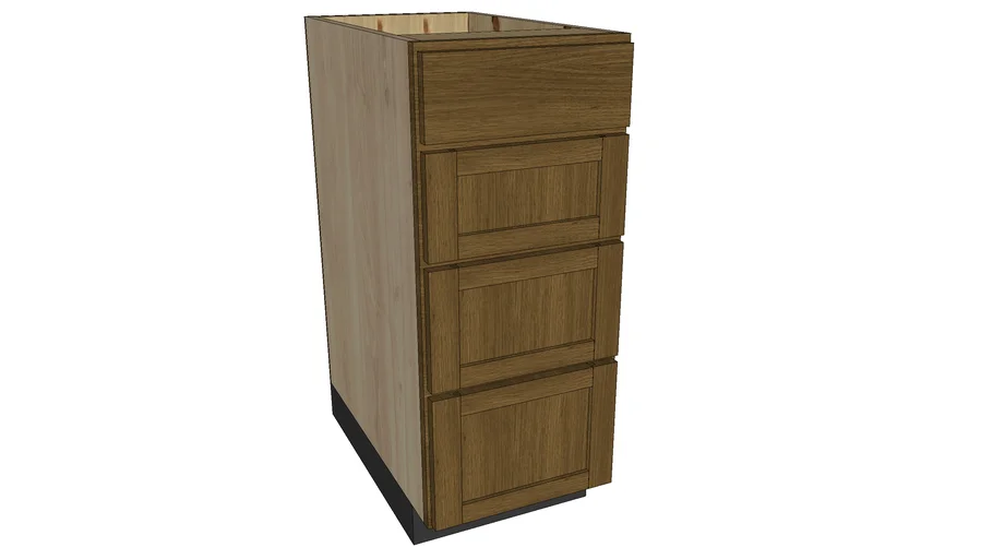 Cabinet 14' Dynamic Lower 3 or 4 Drawer Stack | 3D Warehouse