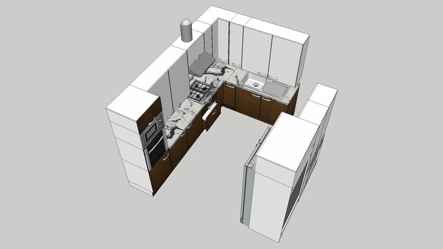 Small Kitchen for Apartments | 3D Warehouse