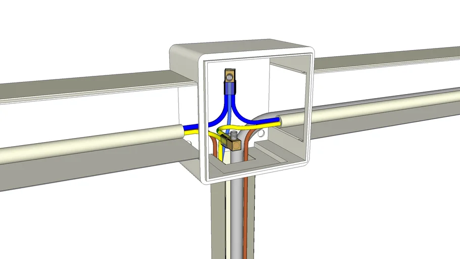 Distribution with white PVC pipes | 3D Warehouse