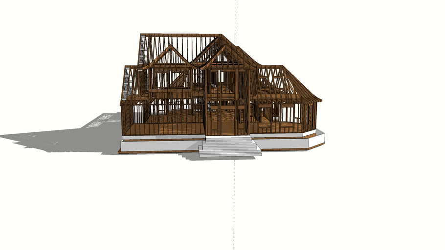 Wood Frame Home 5000 SF Light-Framing, Platform Construction | 3D Warehouse