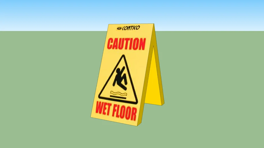 contico wet floor sign | 3D Warehouse