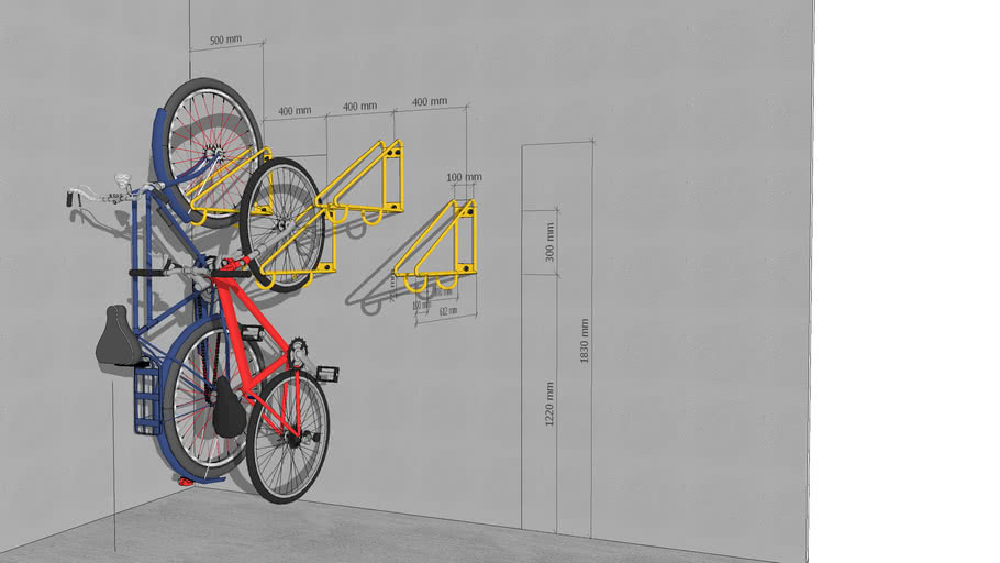 Wall Mounted Bike Rack 1 | 3D Warehouse