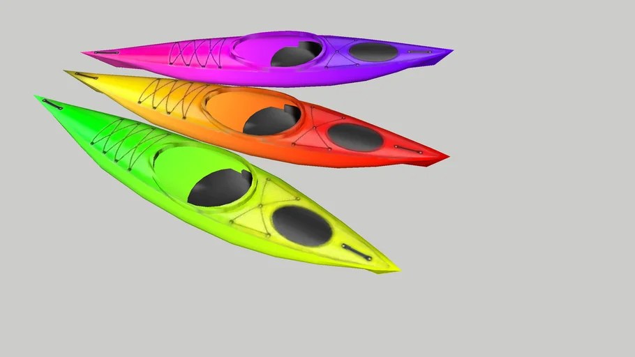 A Rainbow of Kayaks | 3D Warehouse