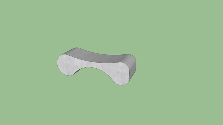 ORGANIC SHAPE BENCH | 3D Warehouse