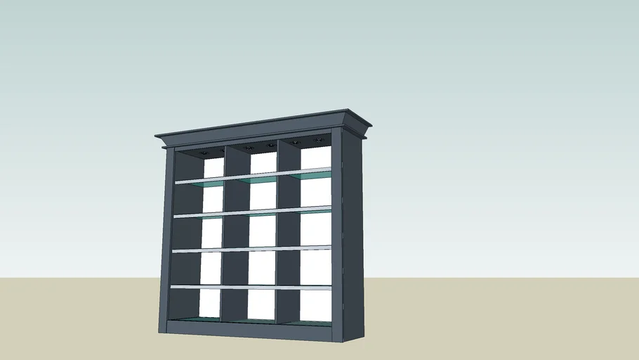 Grey show cabinet, grijze grote fun factory kast | 3D Warehouse