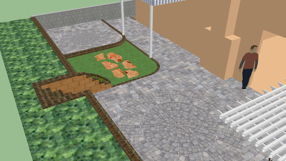 Backyard paver design | 3D Warehouse