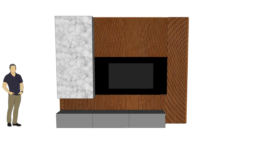 wood+screen+unit | 3D Warehouse