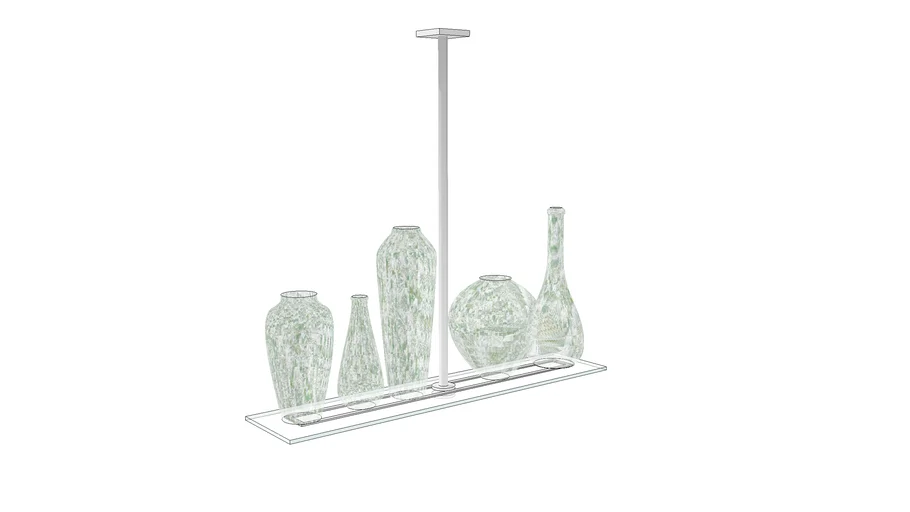 Philippe Stark Cicatrices De Luxe 5 Light fixture | 3D Warehouse