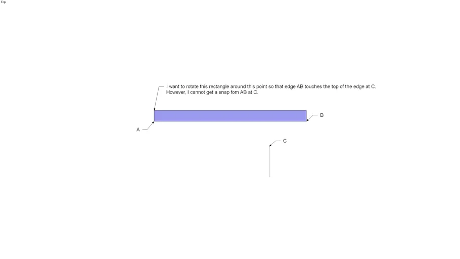 Rotate a rectangle around one of its upper corners so that its lower ...