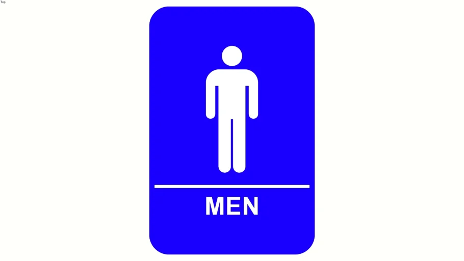 Men Restroom Sign | 3D Warehouse