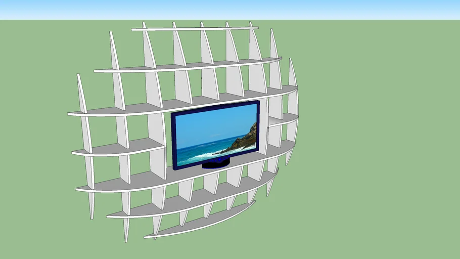 Modern TV Stand wall mount | 3D Warehouse