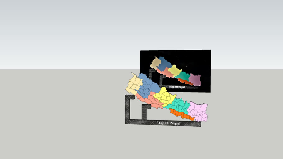 Map of Nepal with Districts | 3D Warehouse