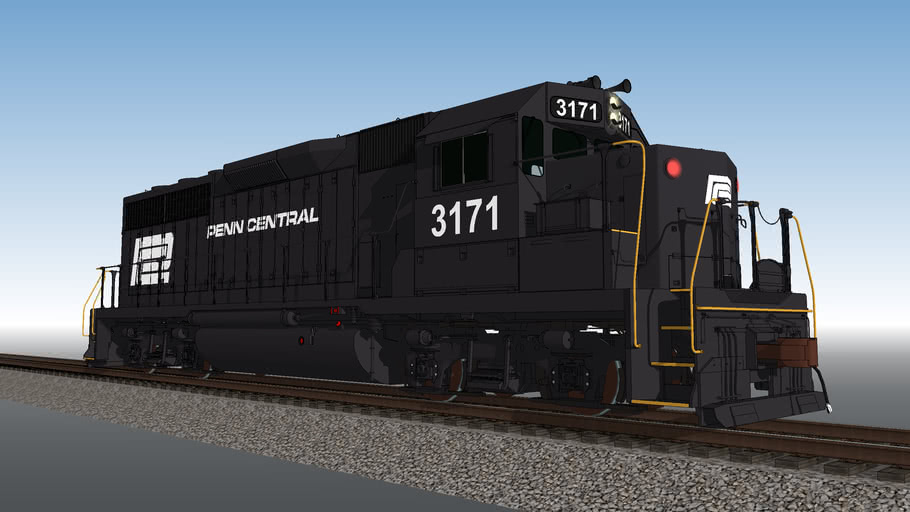 EMD GP40 - Penn Central - PC 3171 | 3D Warehouse
