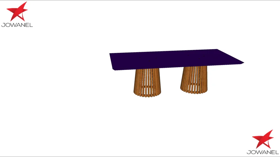 Mesa Tom Retangular 2600x1200 | 3D Warehouse