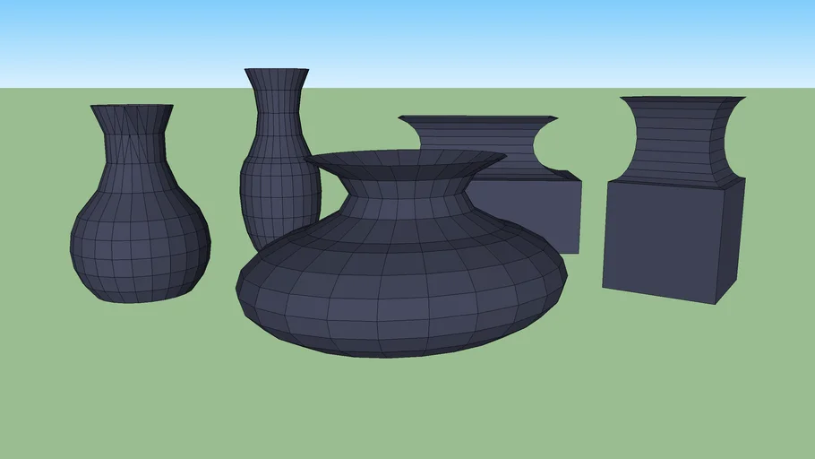 Blue vases | 3D Warehouse