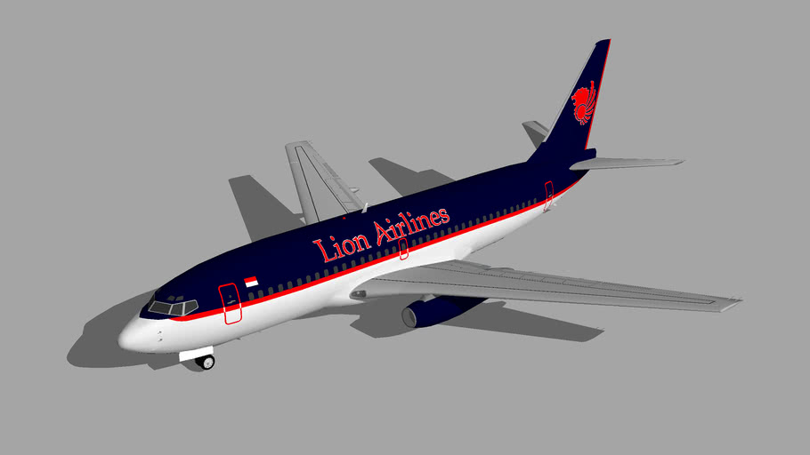 Lion Air Boeing 737-200 2 | 3D Warehouse