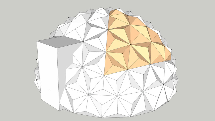 F4 Geodesic Dome with Raised Panels | 3D Warehouse