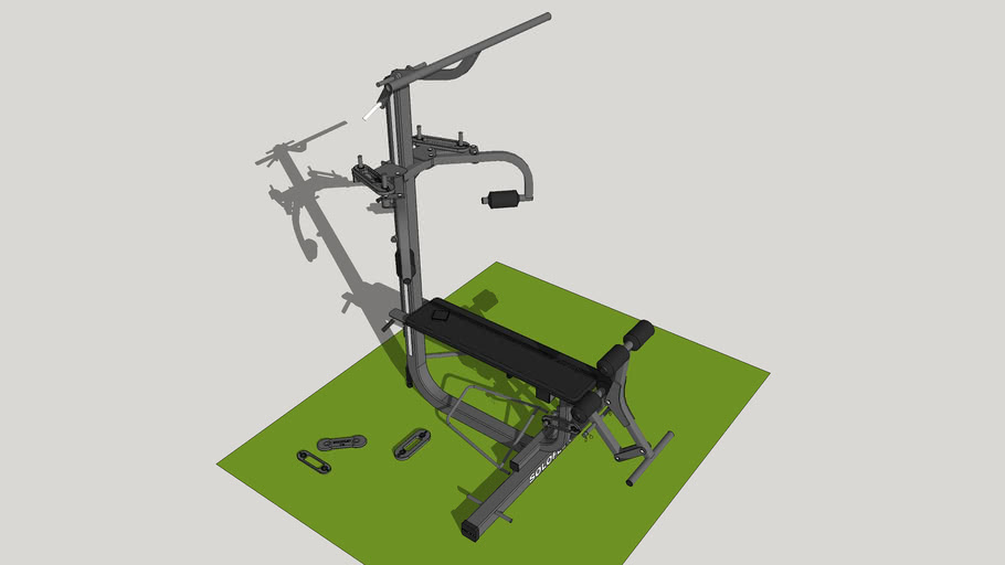 Complete SoloFlex weight training apparatus | 3D Warehouse