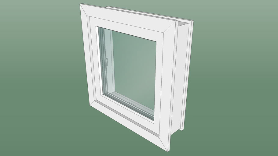Detailed Square Window with Triple Glazing and Multiple Opening ...