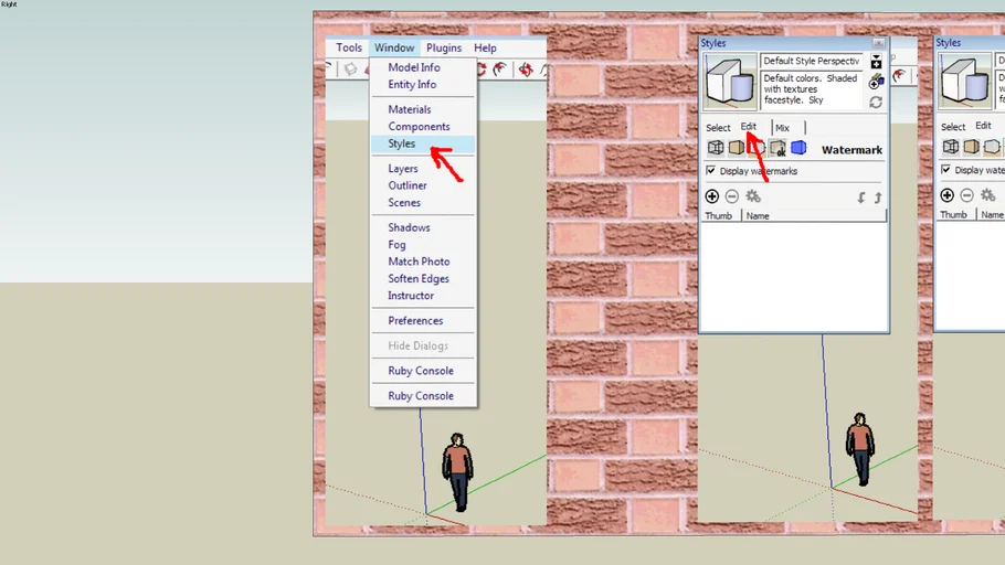 How to create a watermark backdrop - Sketchup 6. | 3D Warehouse