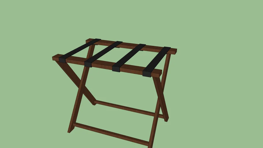 Deluxe Straight Leg Luggage Rack | 3D Warehouse