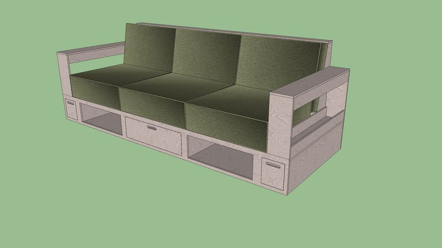 Couch with storage | 3D Warehouse