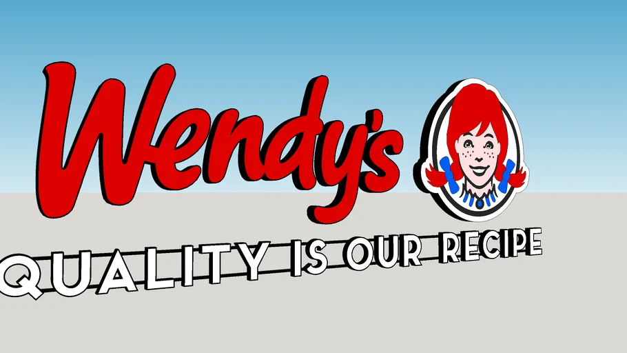 Wendy's Restaurant Letter Sign Logo | 3D Warehouse
