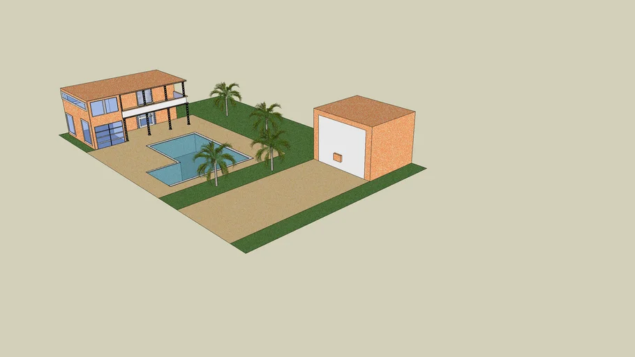 villa avec piscine | 3D Warehouse