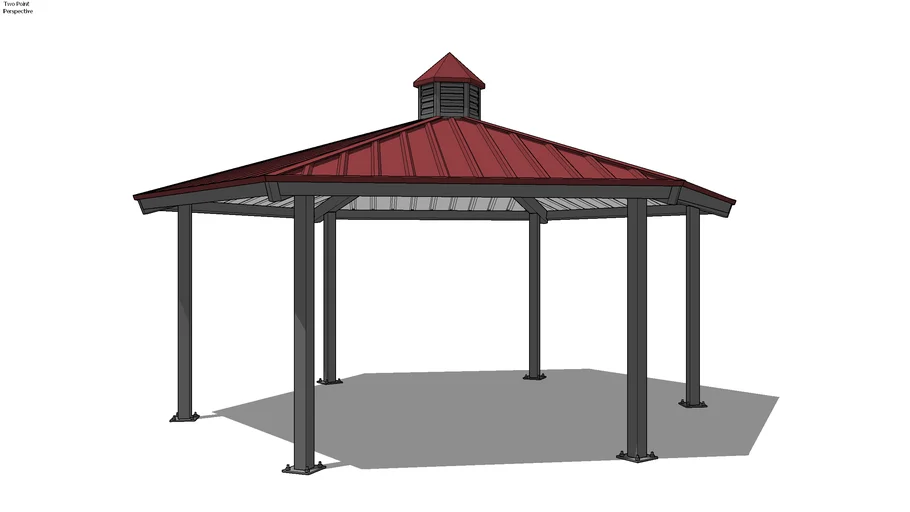 Hexagonal - 24' with Cupola | 3D Warehouse