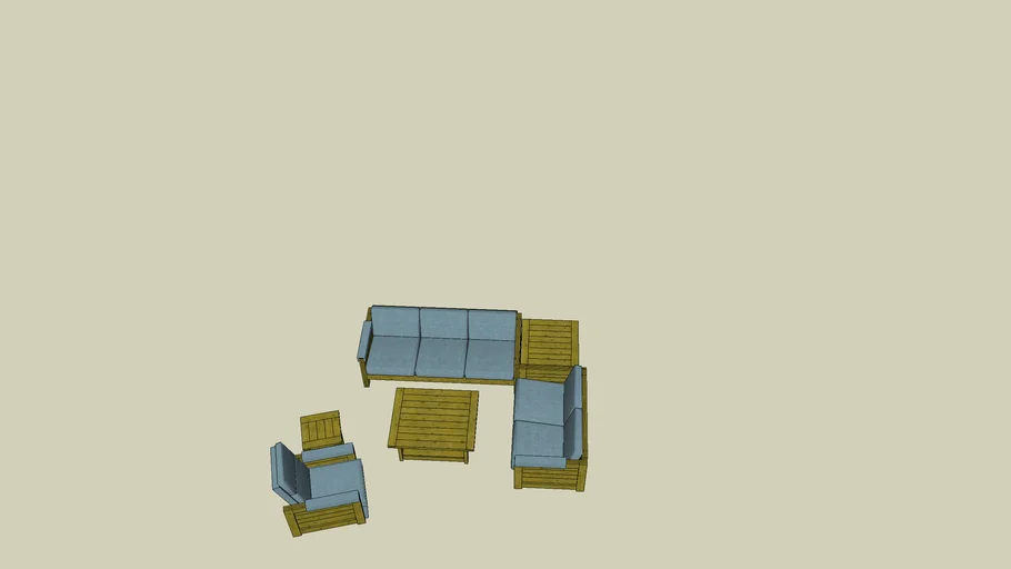 sofa set with tables | 3D Warehouse