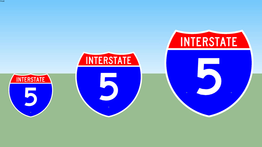 Interstate 5 Sign | 3D Warehouse