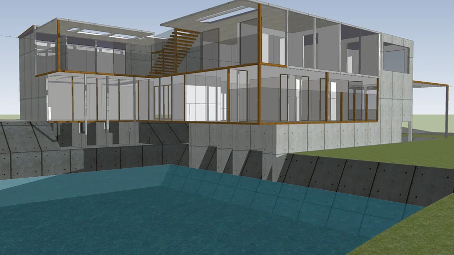 half floating waterline villa | 3D Warehouse