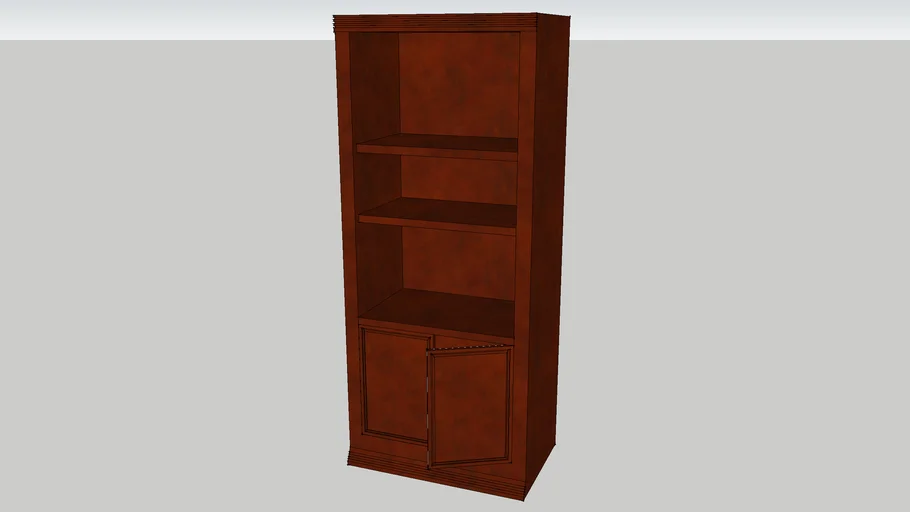 Bookcase with open cabinet | 3D Warehouse