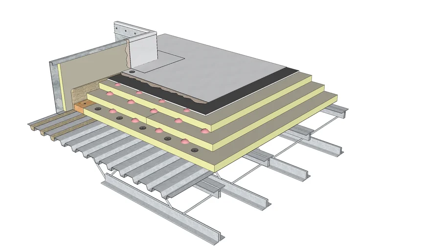 03 Cold Storage Warehouse - Rooftop unit (RTU) support | 3D Warehouse