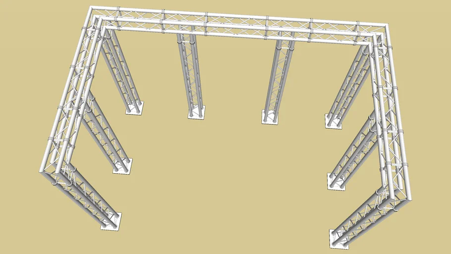 AO4 Truss for Trade stand 4m x 3m | 3D Warehouse