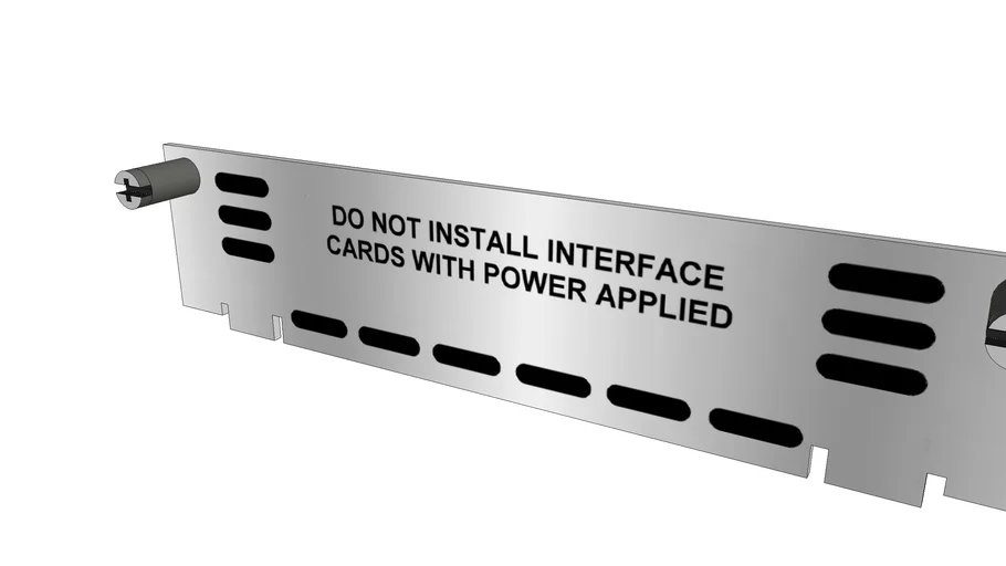 Blank Cover Plate for WIC slots in 1800-3900 Cisco routers | 3D Warehouse