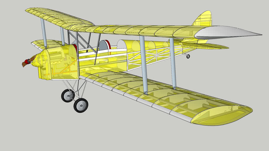 De Havilland DH82a Tiger Moth | 3D Warehouse