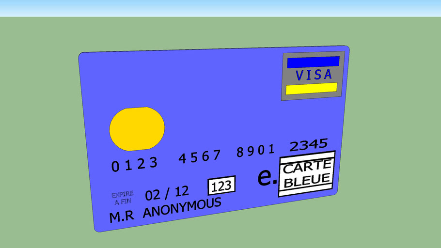 Carte bancaire V.I.S.A | 3D Warehouse