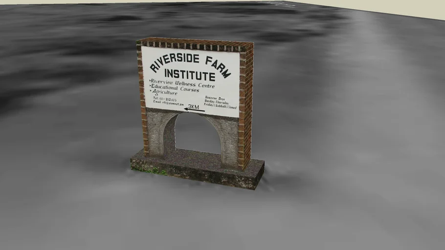 Riverside Farm Institute Sign | 3D Warehouse