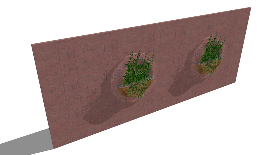 Wall Mounted Decorative Planter | 3D Warehouse