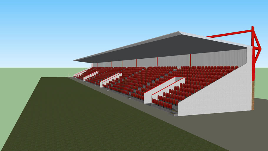Football Stand with individual seats | 3D Warehouse