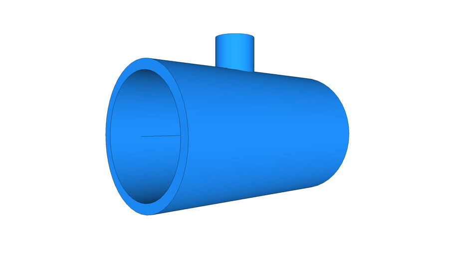 PVC REDUCING TEE 4'X1'X4' | 3D Warehouse