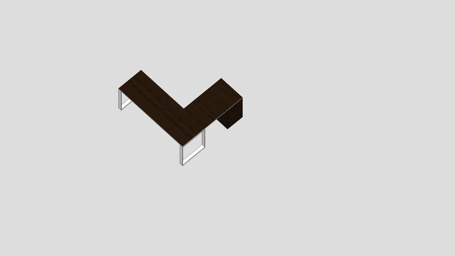 O leg L shape desk 71x65 | 3D Warehouse