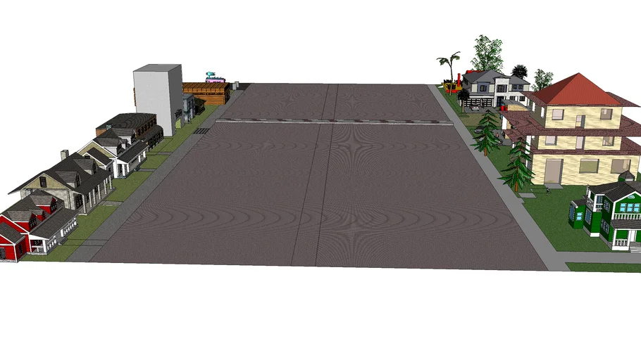 shop and house road | 3D Warehouse