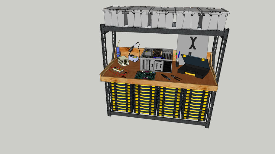 3 X 6 Electronic Workbench workstation | 3D Warehouse