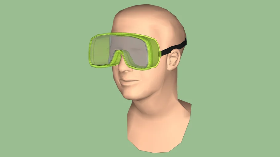Safety First Series - Safety Goggles - Green | 3D Warehouse
