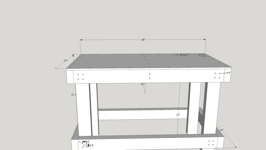 2x4 workbench | 3D Warehouse