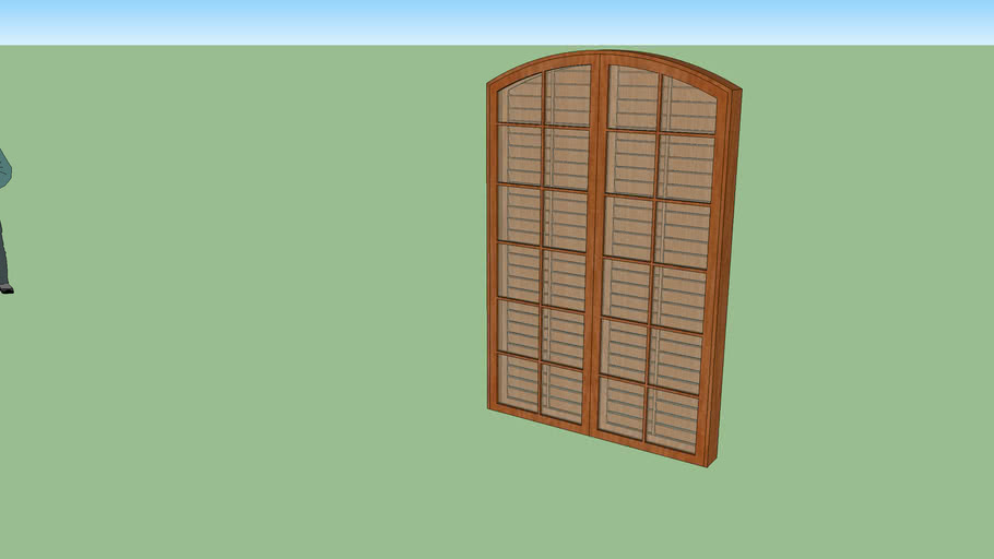 Porta Balcão Colonial Abrir 4 folhas | 3D Warehouse