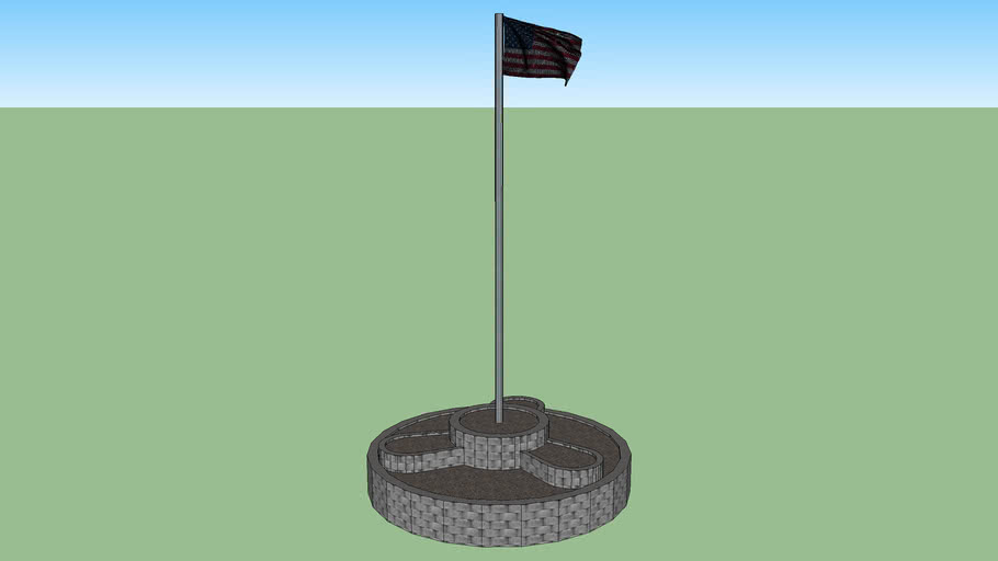 Flag Pole Simplified for GE | 3D Warehouse